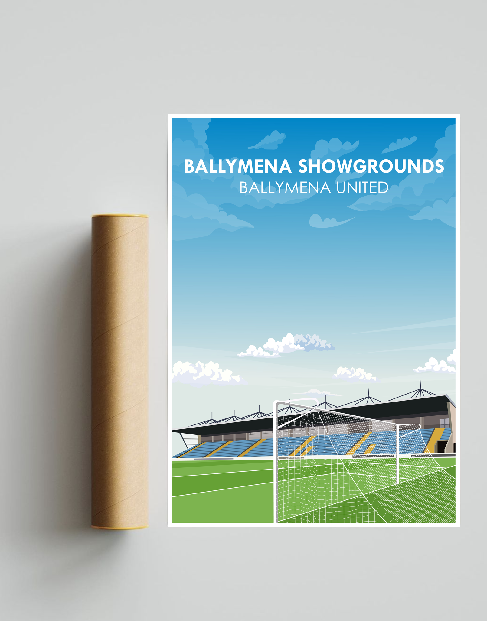 Ballymena Showgrounds Ballymena United FC Print – Niclasico.co.uk